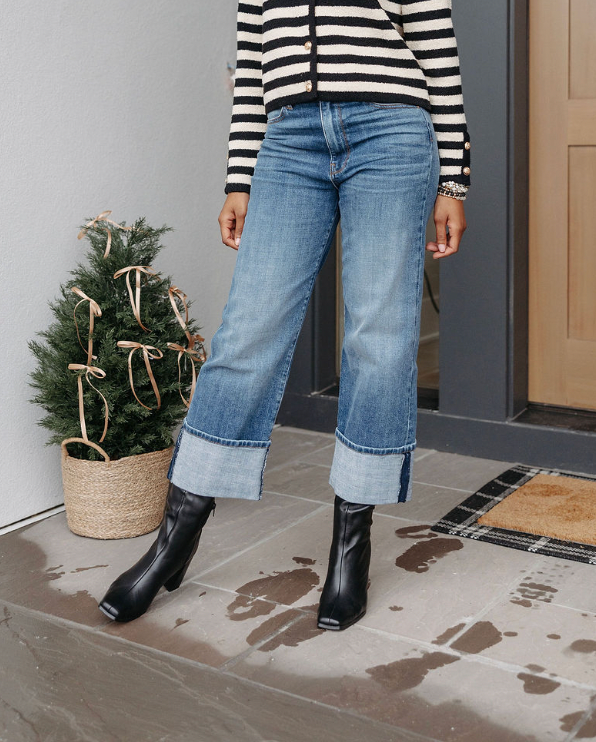 KUT Sienna High Rise Wide Leg Roll Up 5" – Mainstream Boutique Omaha