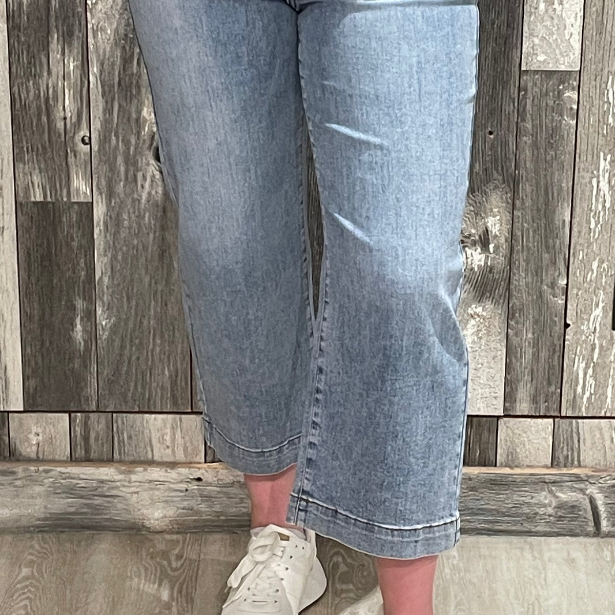MB Audrey Wide Crop Jean with Button Fly – Mainstream Boutique Omaha